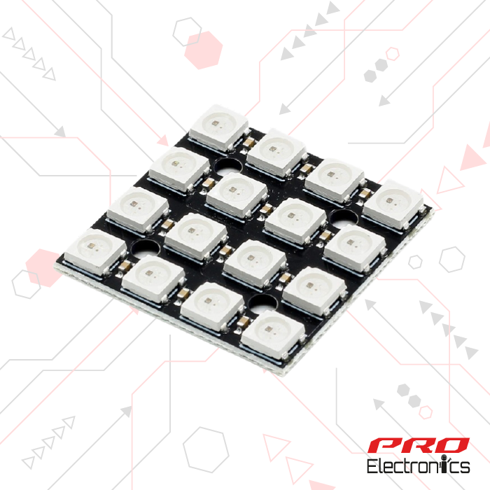 Matriz Led 4×4 RGB 5050 Ws2812 – Pro Electronics