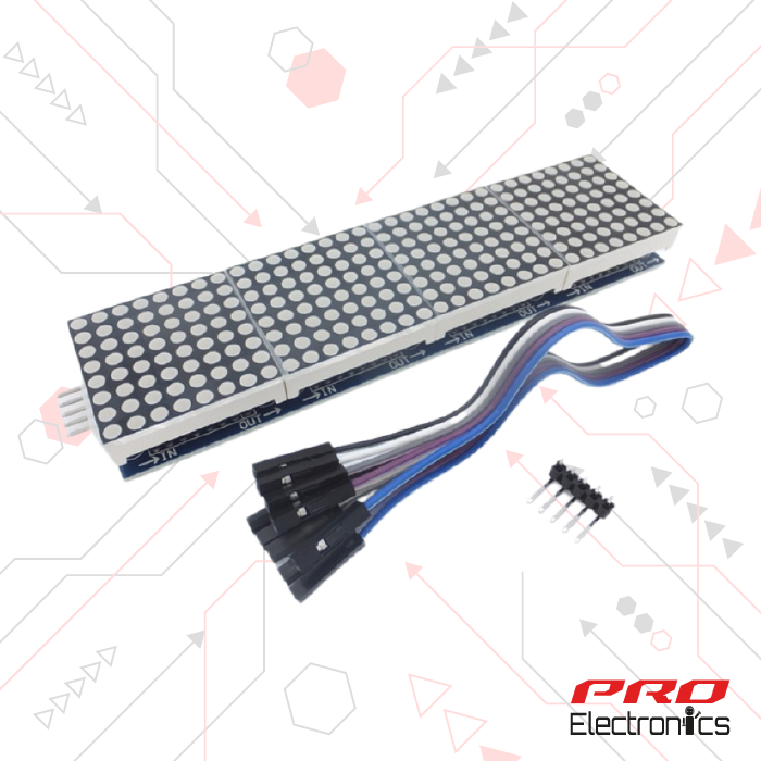 Modulo matriz de leds 8×8 4 en 1 max7219 – Pro Electronics