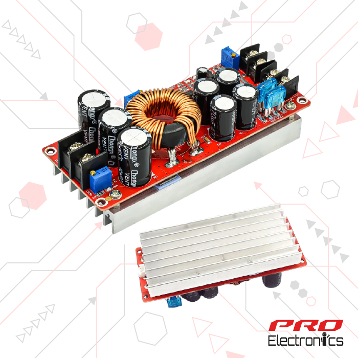 Elevador de voltaje step up 1200w 20a dc dc 10-60v salida dc12-80v ...