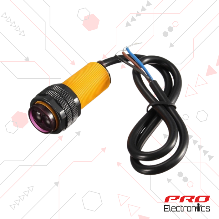 Sensor infrarrojo de presencia e18-d80nk 3-80cm 5v – Pro Electronics