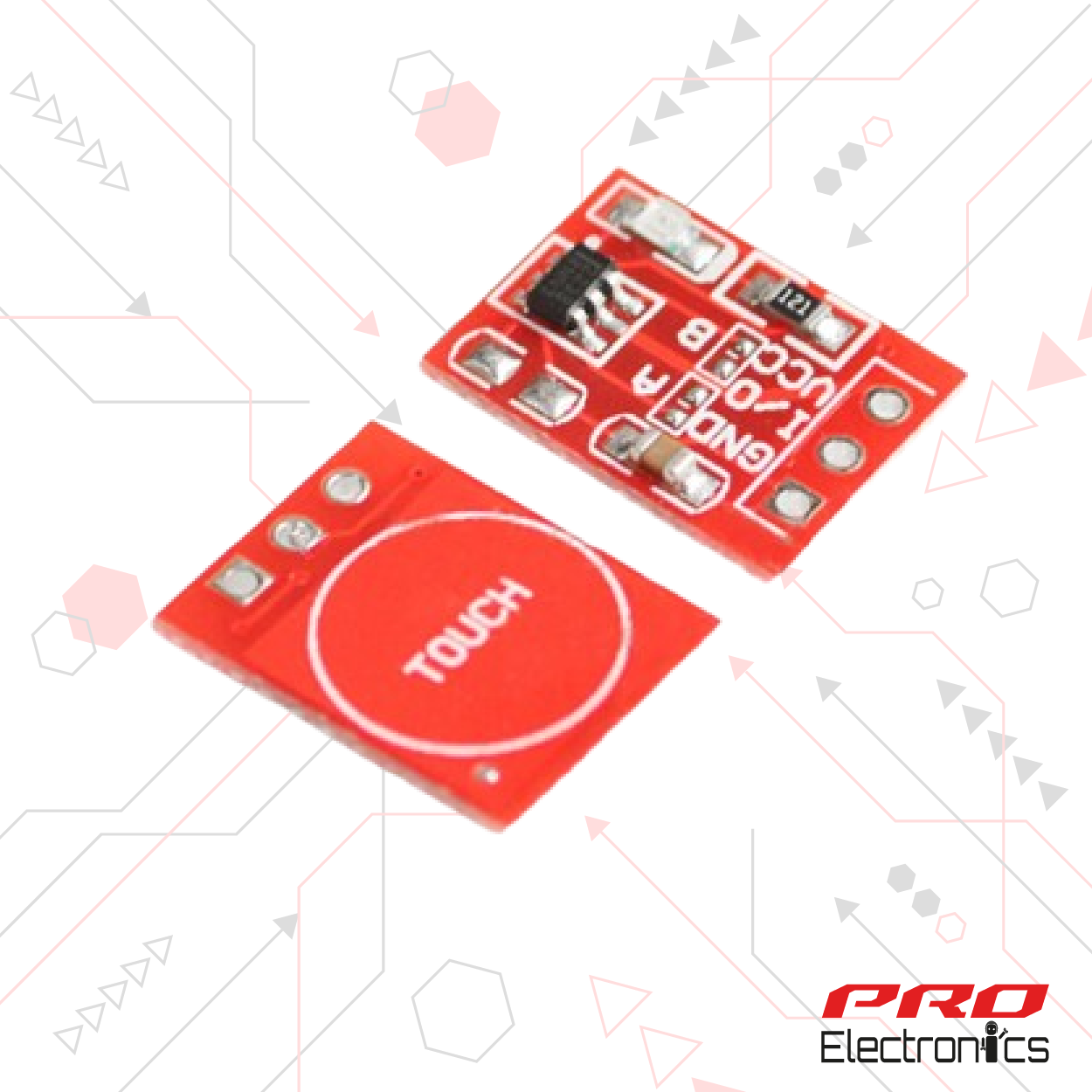 Modulo sensor touch TTP223 rojo – Pro Electronics